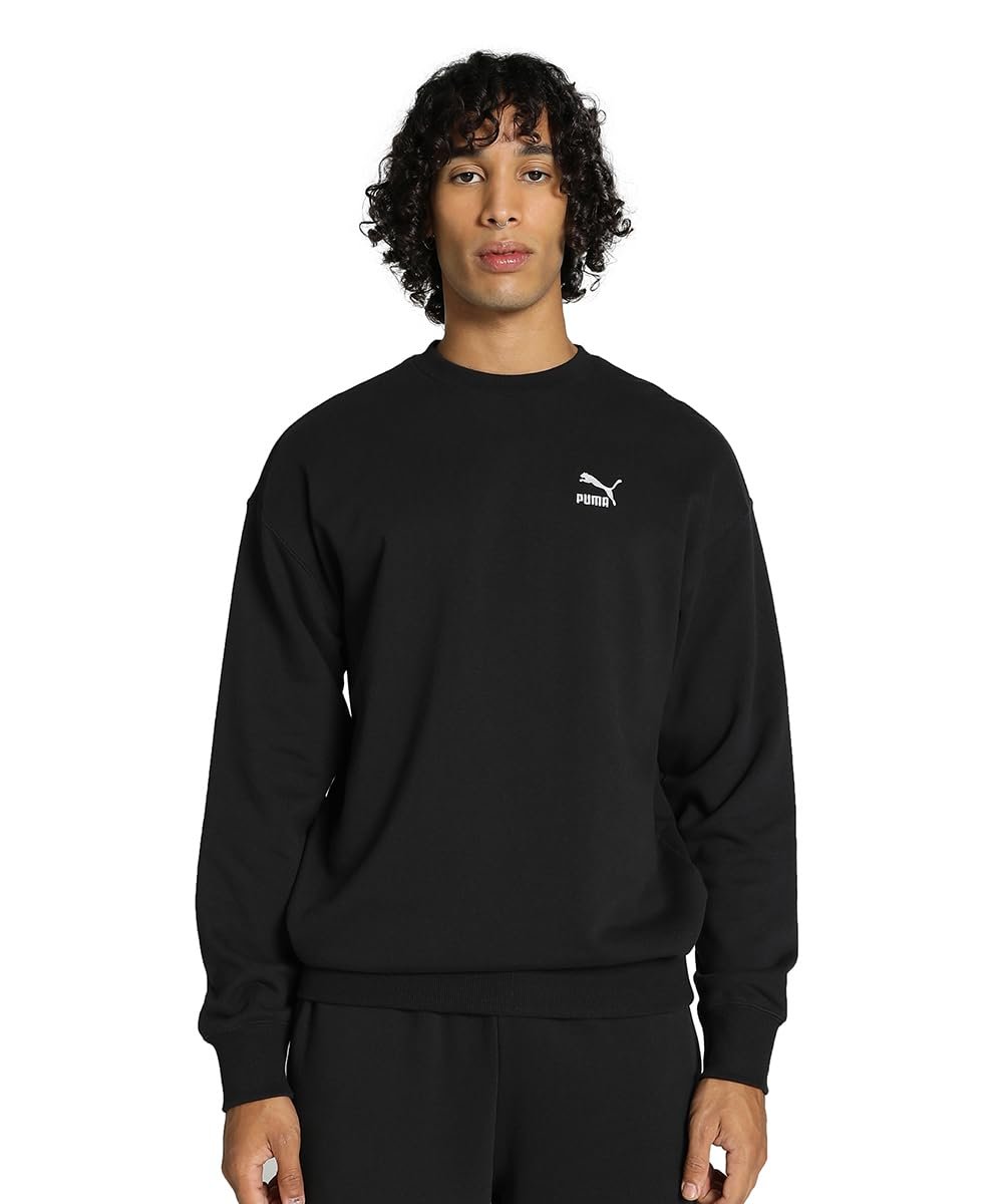 Puma Crew Neck Sweatshirt – Black | Casual Sporty Comfort